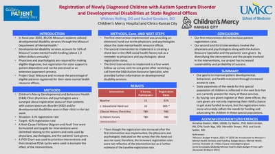 "Registration of newly diagnosed children with autism spectrum disorder ...